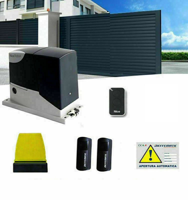 KIT AUTOMAZIONE AUTOMATISMO CANCELLO AUTOMATICI SCORREVOLE 24V RD 400K - BricoBravo