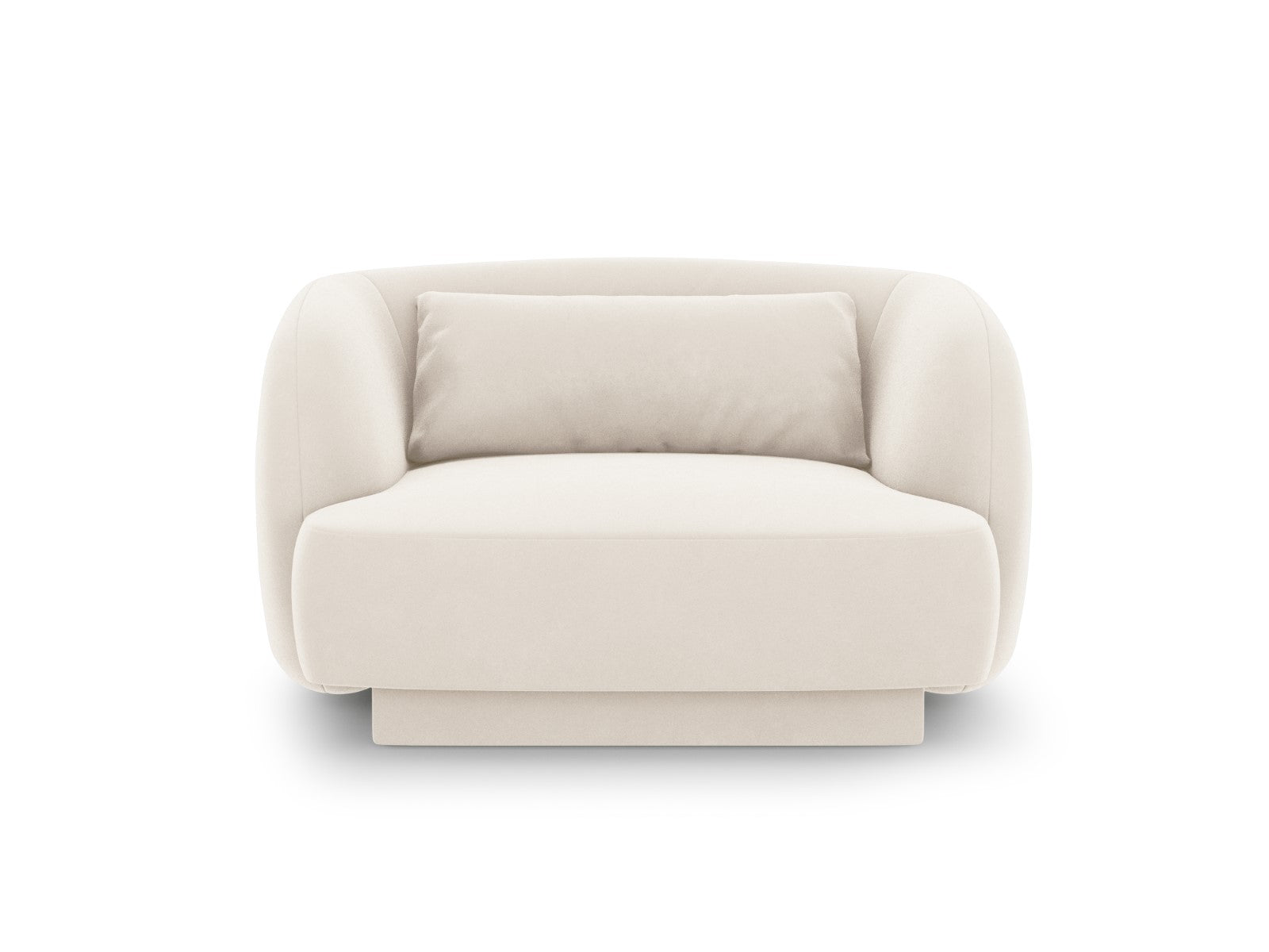 Cosmopolitan Design - Poltrona "Tulum" in velluto beige chiaro - BricoBravo