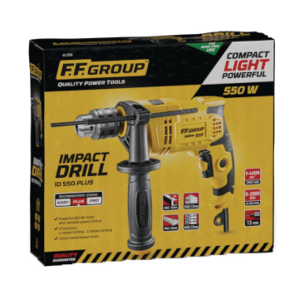 Ff-group id 550 plus trapano a percussione da 550w uso semi-profession - BricoBravo