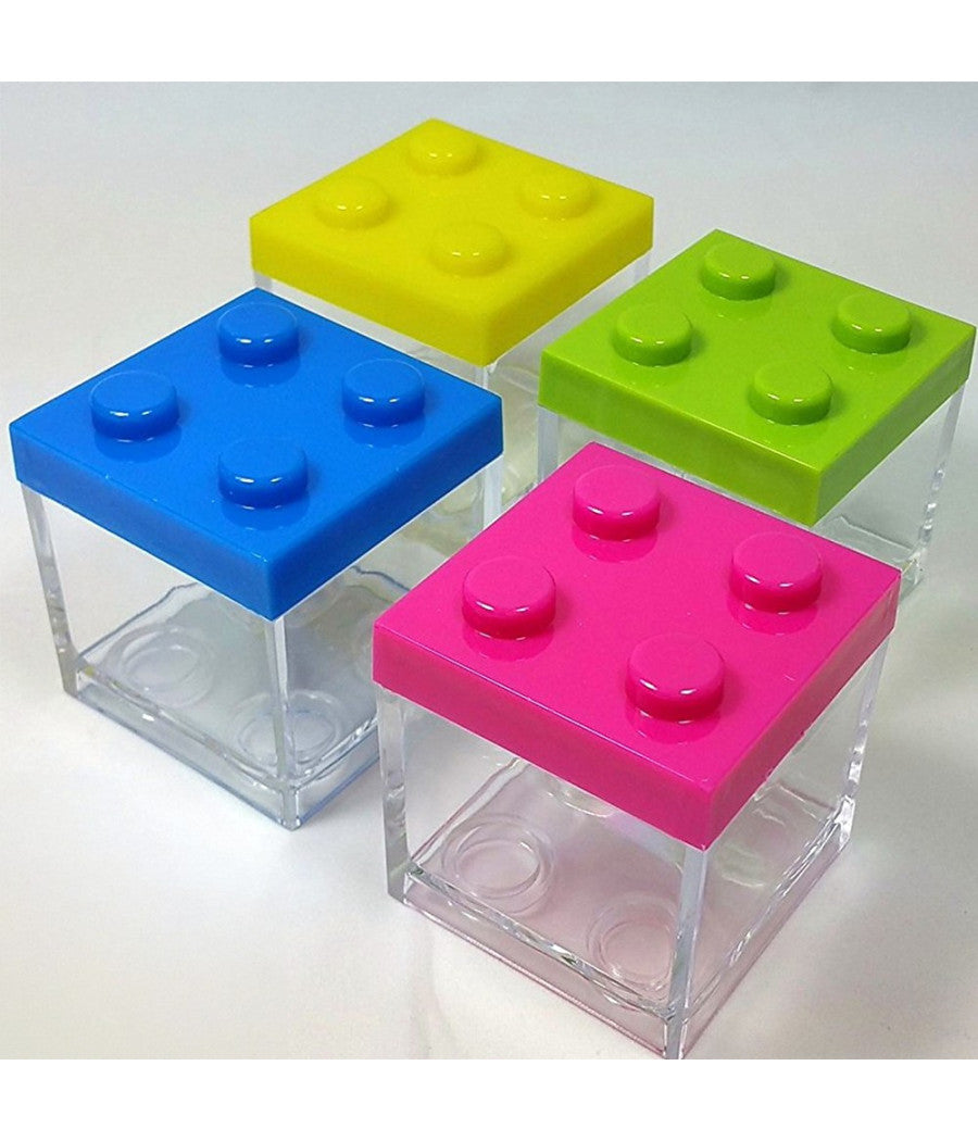 Trade Shop - 12 Scatoline Porta Confetti A Forma Di Mattoncino Lego Va ...