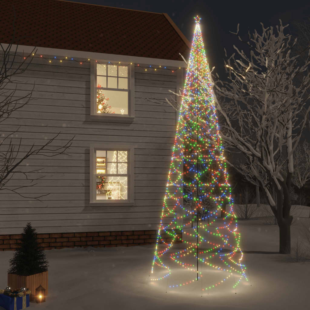 Albero di Natale con Puntale Colorato 3000 LED 800 cm - BricoBravo