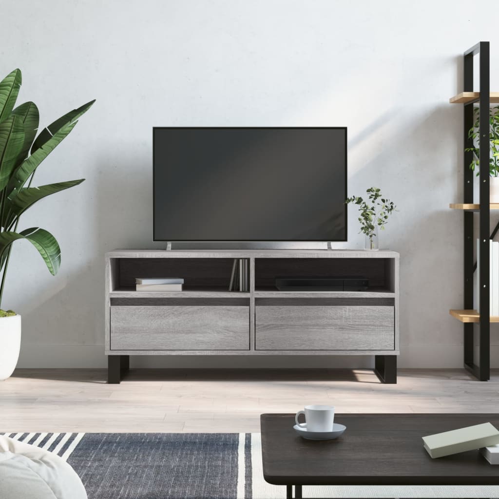 Mobile Porta TV Grigio Sonoma 100x34,5x44,5cm Legno Multistrato 831250 ...