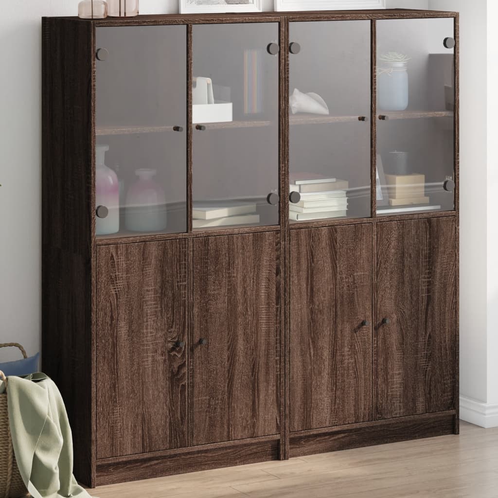 Libreria Ante Rovere Marrone 136x37x142 cm in Legno Multistrato 320653 ...