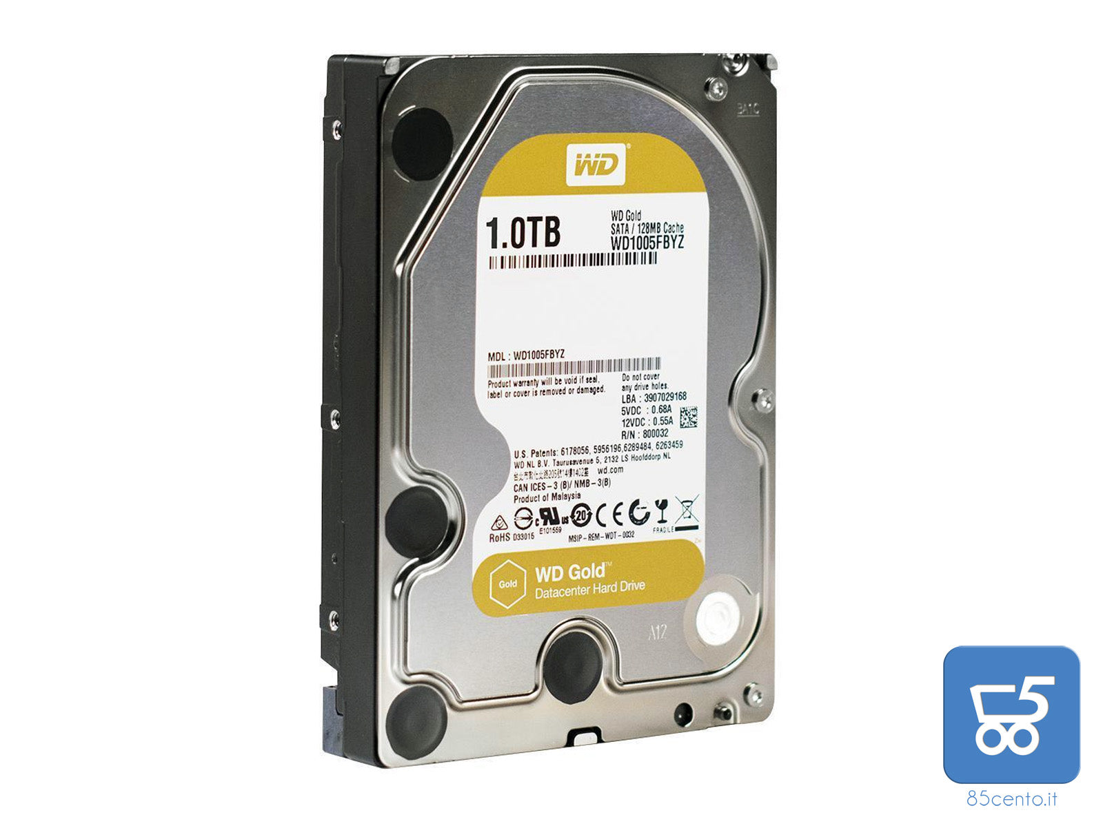 Hard Disk Sata 3.5" interno Western Digital Gold da 1TB 1000Gb - WD100 ...