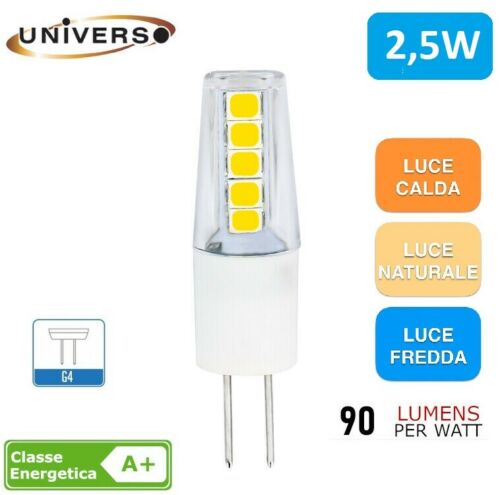 Lampadina Led G4 12V DC/AC 3w Luce Fredda 6500k 280 Lumen G4-08F ...