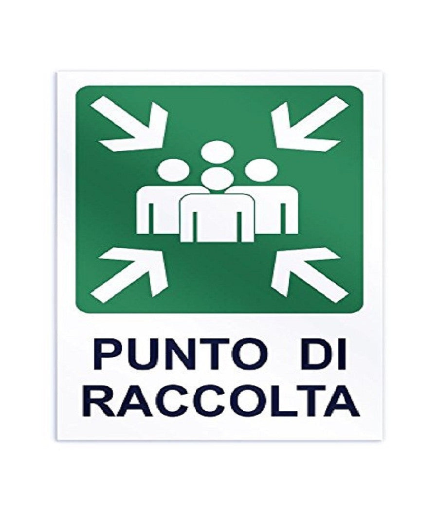 Cartello Punto Di Raccolta Segnaletica Direzionale Sicurezza Avvertime ...