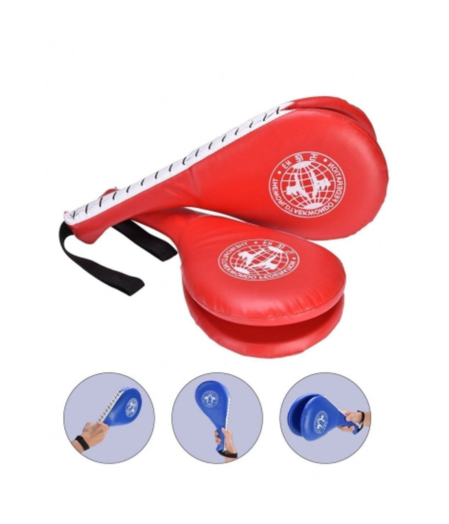 Coppia Colpitori Taekenwondo Boxe Pad Punch Bersaglio Guantone Karatè ...