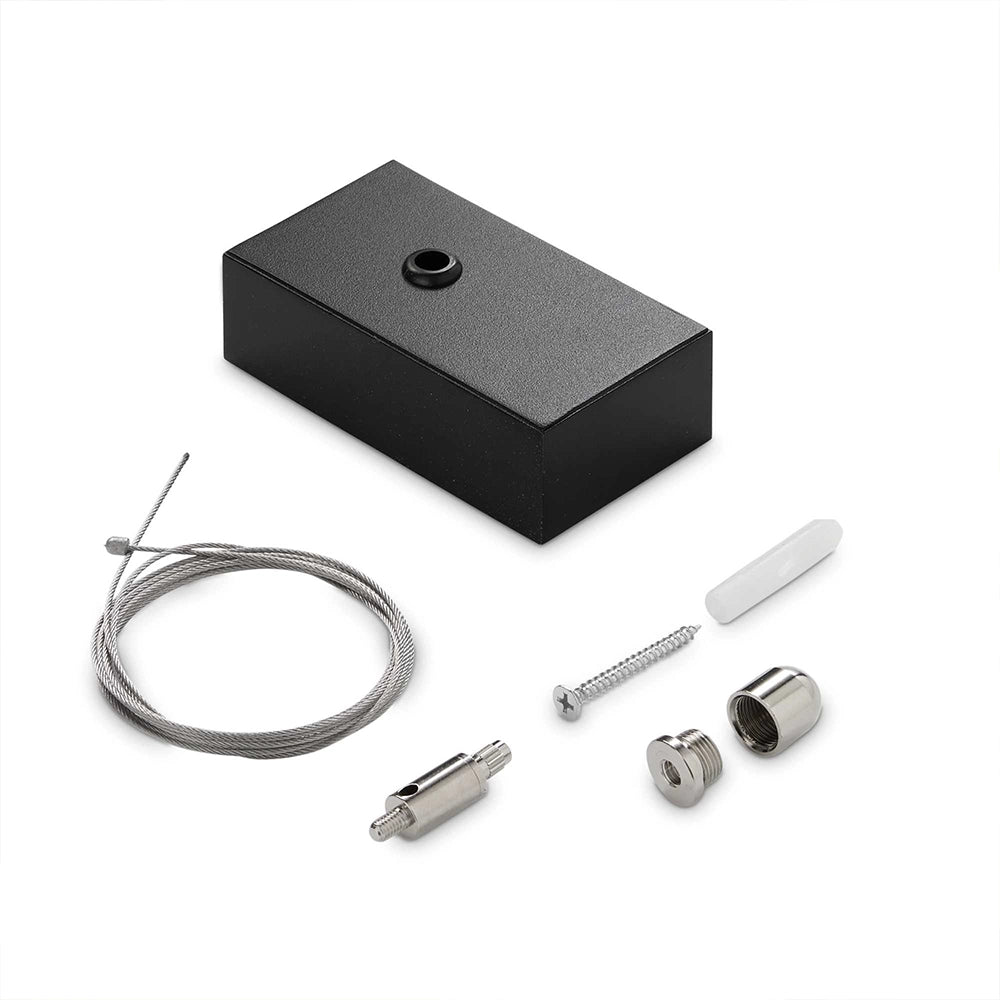 Kit Cavo E Coppa Soffitto Steel Alluminio Bianco 2M - BricoBravo