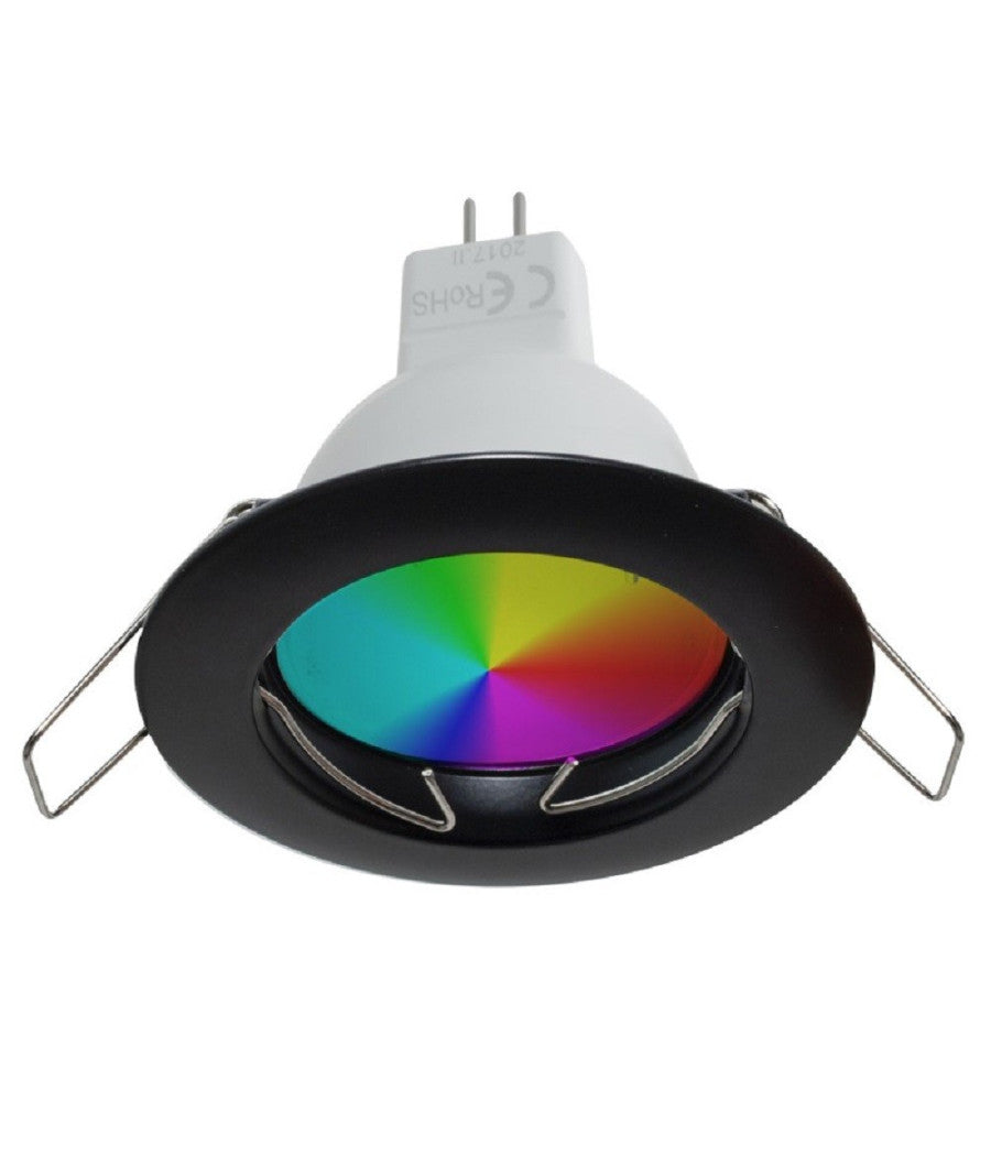 Faretto Led Rgb+3000k 6w 12v Incasso 6cm Tondo Rgbw Effetti Luce Color ...