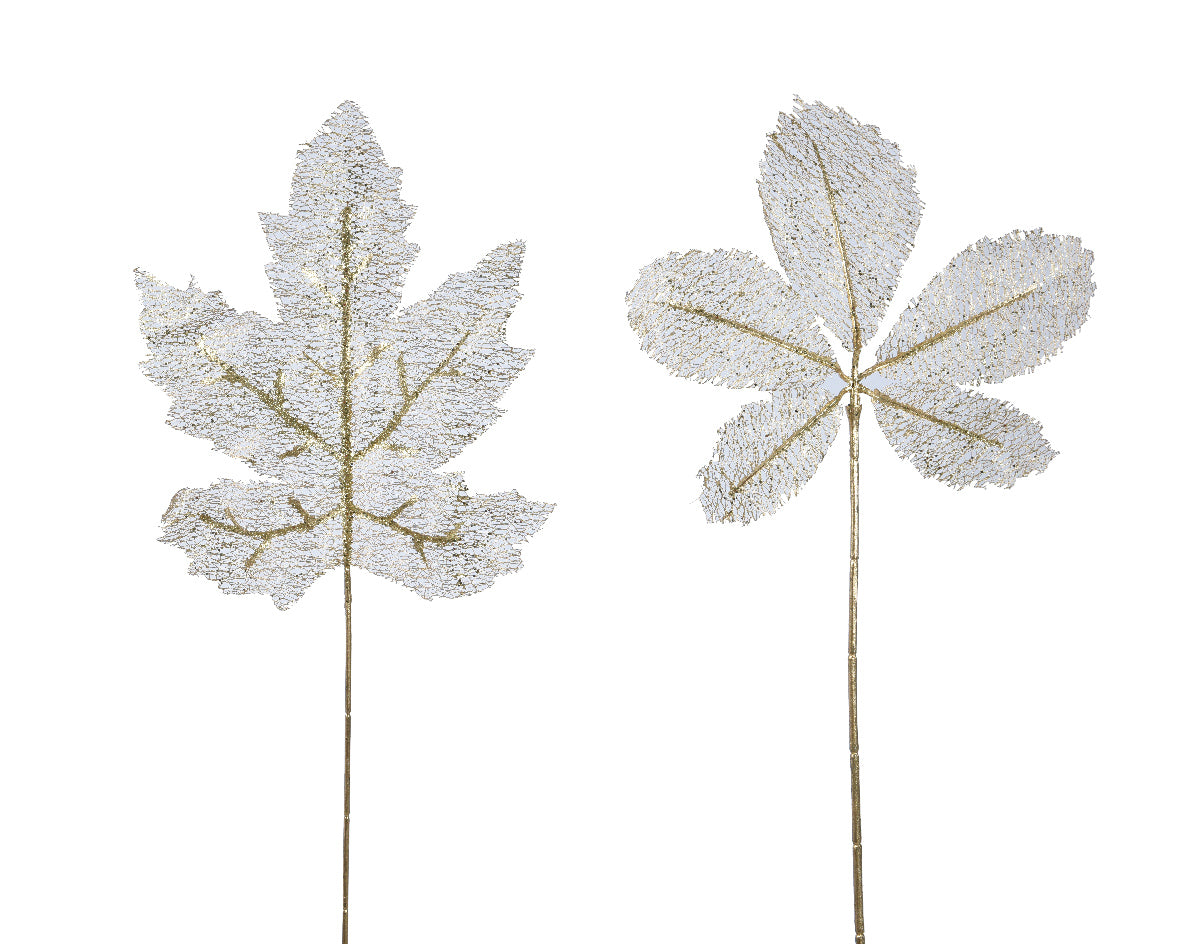 Fiore su stelo con foglie 2 stili 2 ass. L 2 x P 28 x H 72 cm - BricoBravo