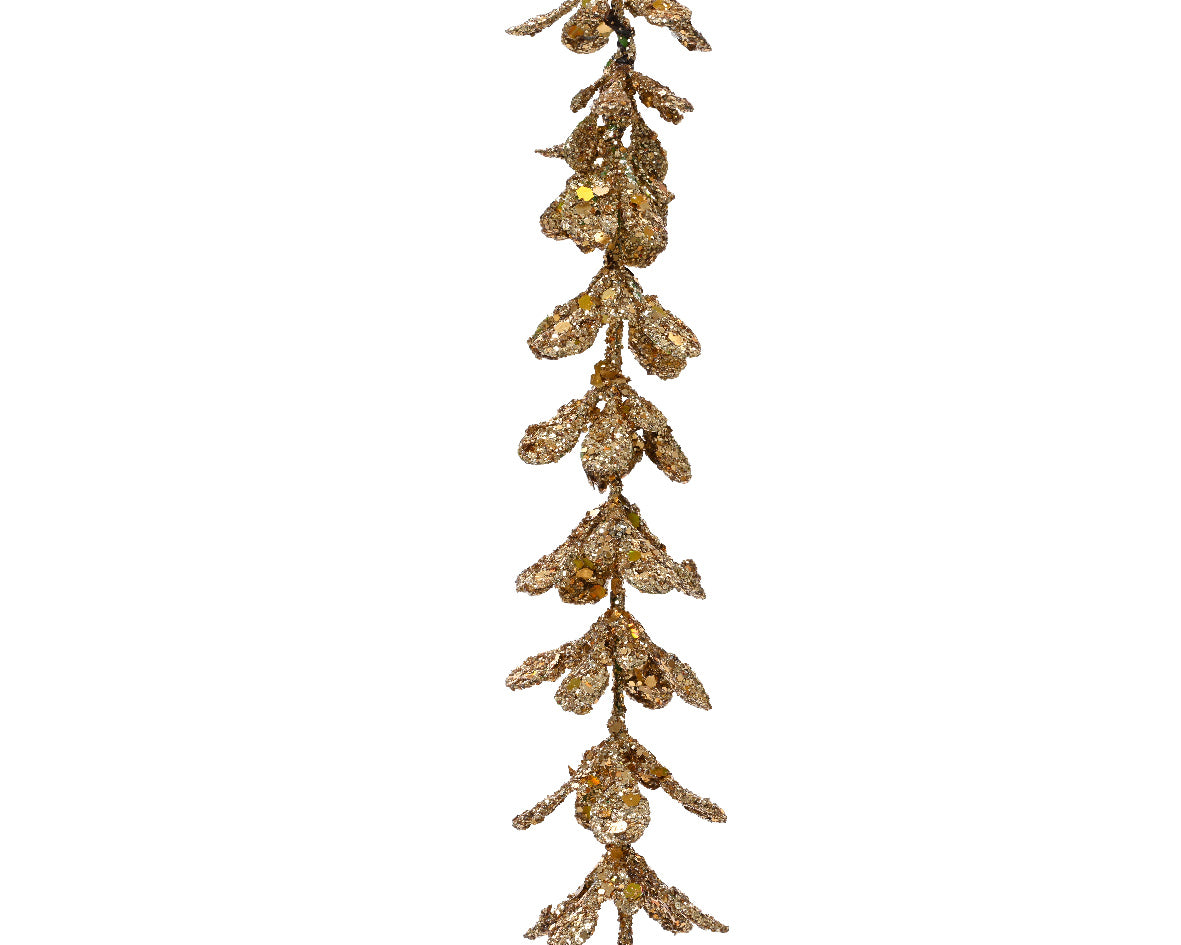 Ghirlanda oro glitter h. 150cm x lun. 3cm x lar. 3cm - BricoBravo