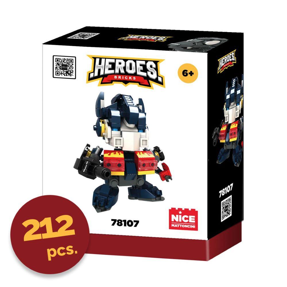 heroes bricks blue truck soldier - BricoBravo