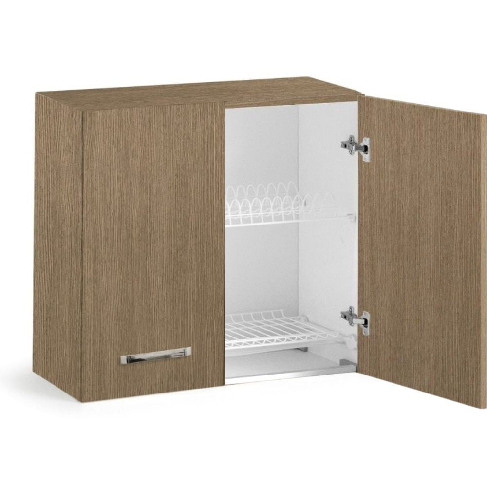 Pensile scolapiatti da cucina con 2 ante 90x33x72H rovere promenade ...