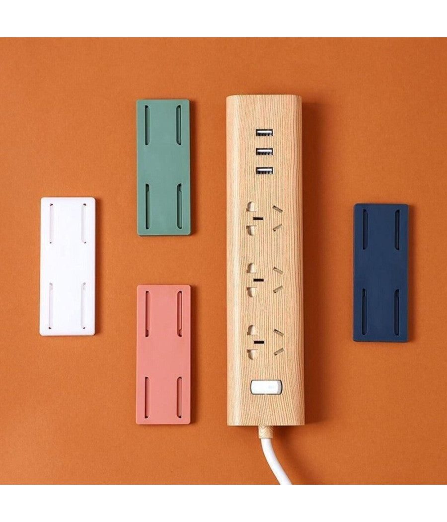 Set 4 Portaprese Porta Presa A Parete Supporto Senza Punzonatura Per C ...