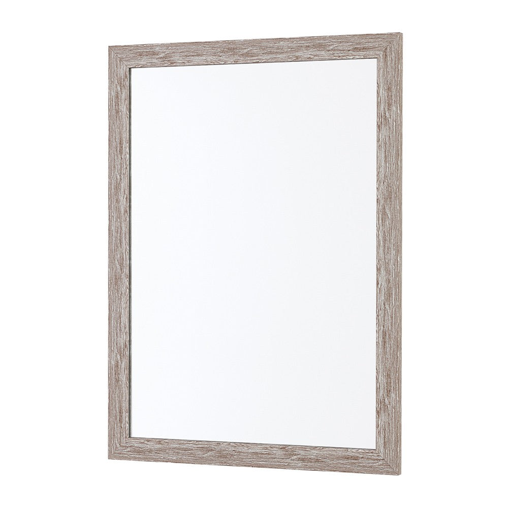 Specchio bagno 57x67 cornice beige effetto legno reversibile Wood ...