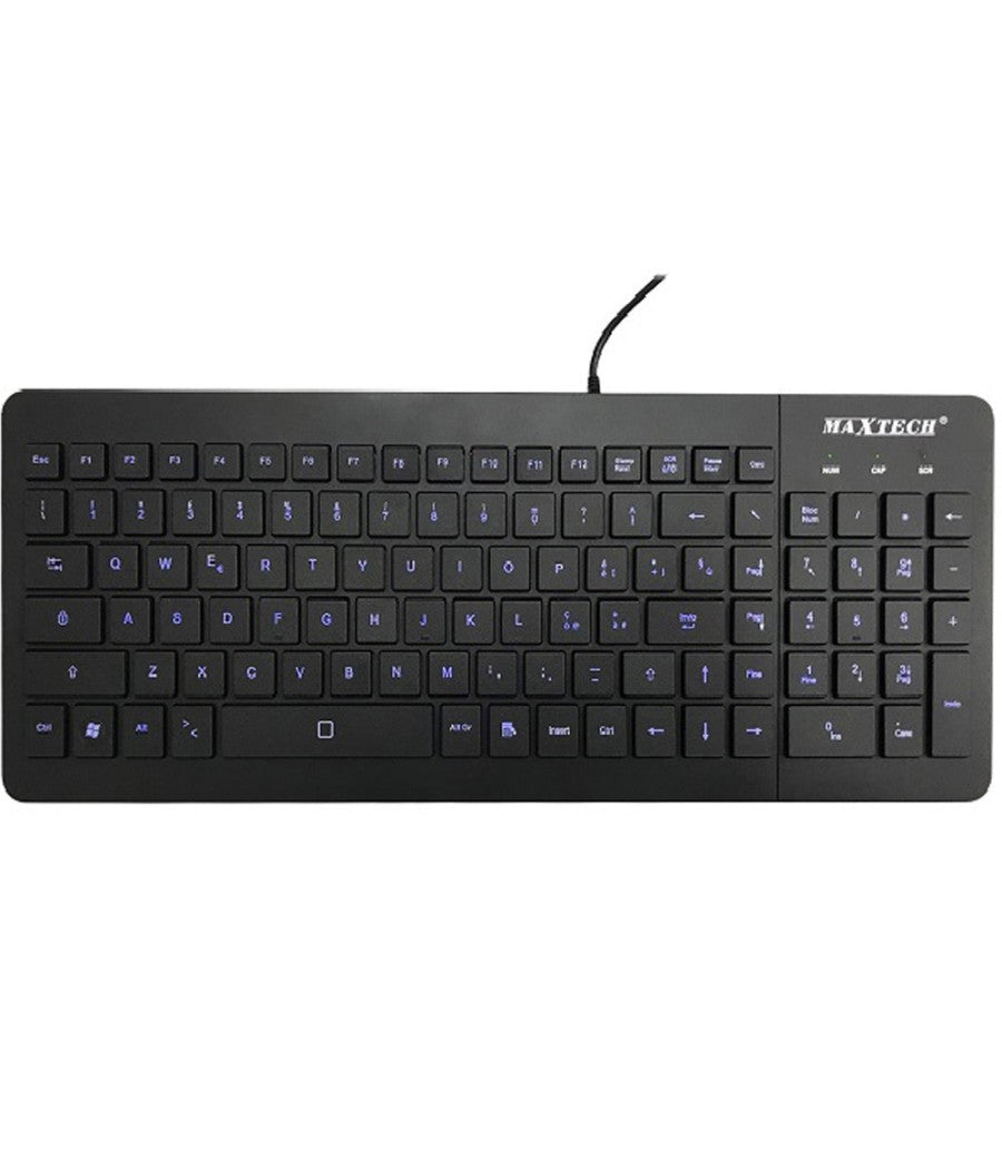 Tastiera Wired Retroilluminata Impermeabile Windows Pc Con Filo Maxtec ...