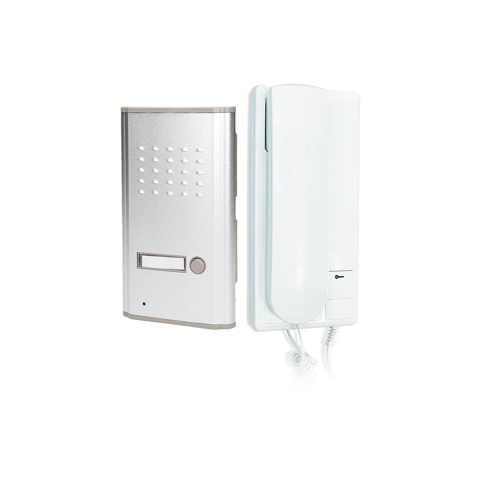 KIT CITOFONO MONOFAMILIARE CORNETTA INTERNO 2 FILI APRIPORTA CANCELLO ...